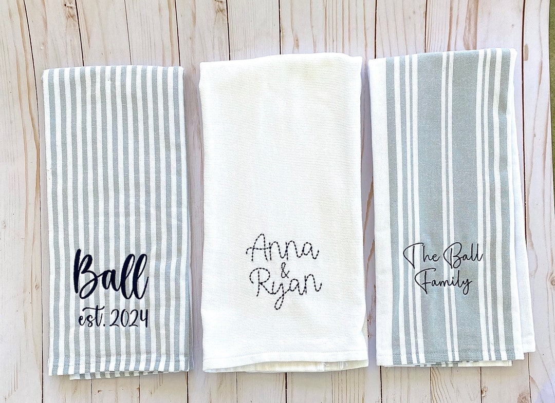 Personalized Kitchen Towel / Family Name Dish Towel / Kitchen Decor ...