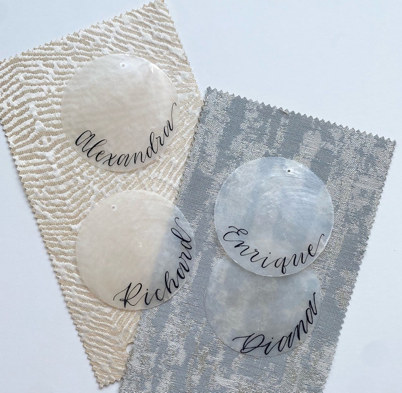 Capiz Shell Place Cards - Etsy