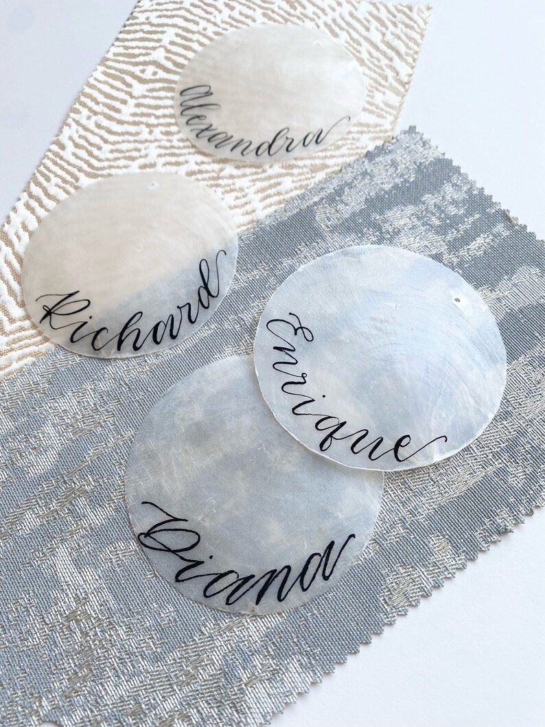 Capiz Shell Place Cards - Etsy