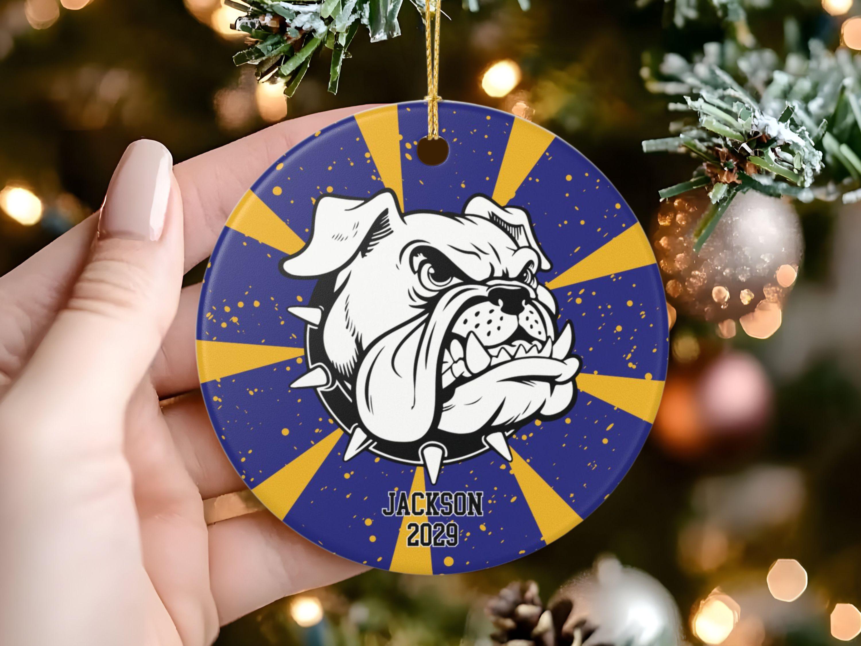 Custom Bulldogs Mascot Christmas Ornament Bulldogs Personalized ...