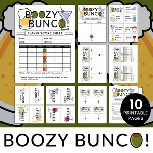 Boozy Bunco Party Pack - Etsy