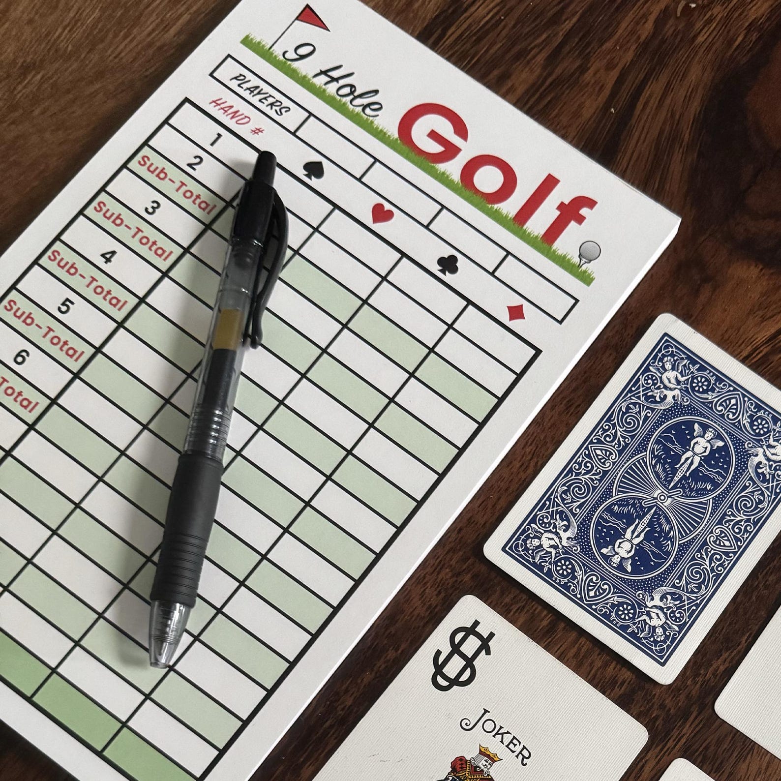 9 Hole Golf Card Game Score Pads - Etsy