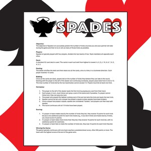 Spades Score Sheets - Etsy