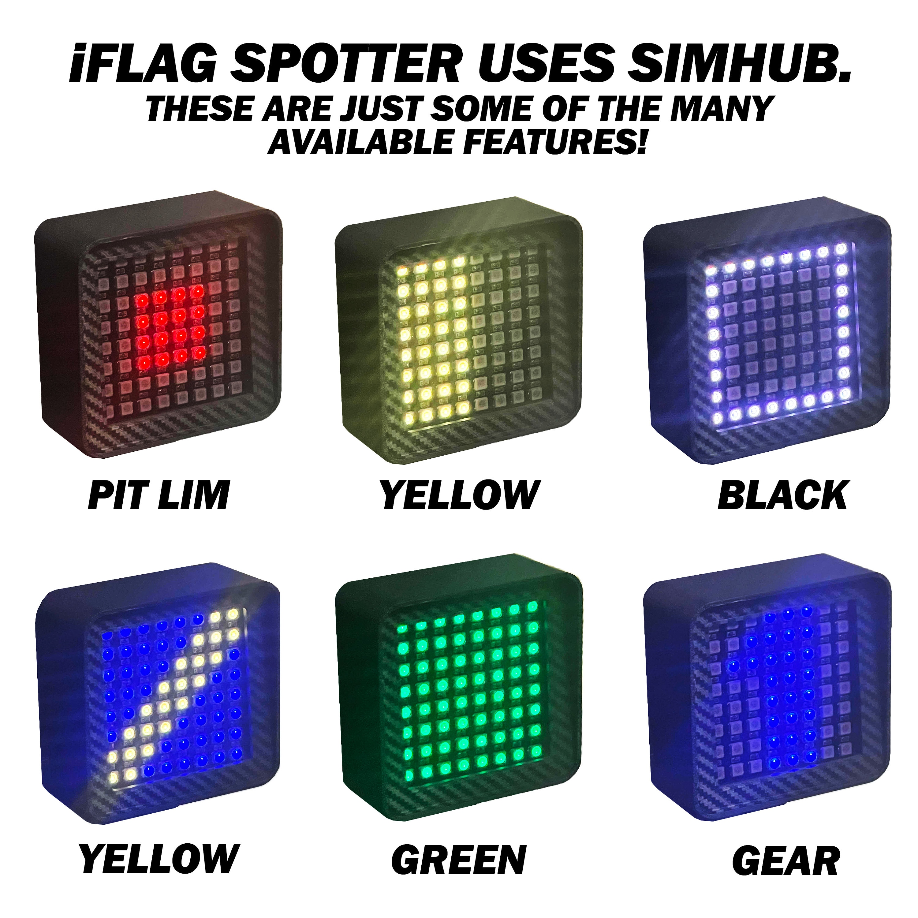 Iflag Flag Spotter Sim Racing Flag Spotter Simhub Racing LED Flag Box ...