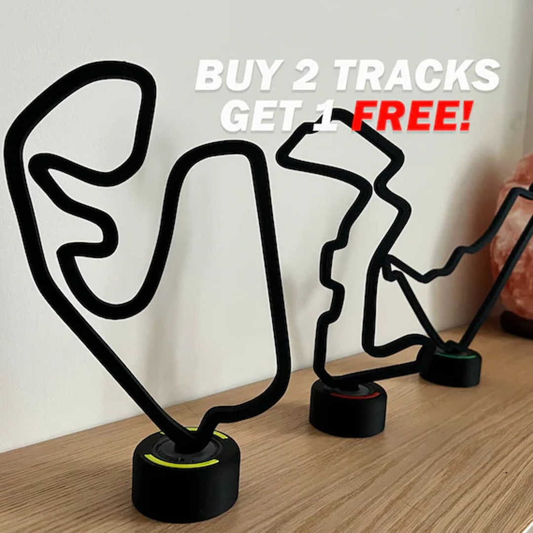 F1 Race Track Stand Art Formula One 2024 Season F1 Gift F1 Track Stand ...