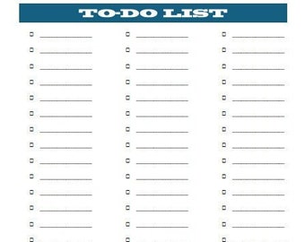 Three Column to Do List Printable - Etsy