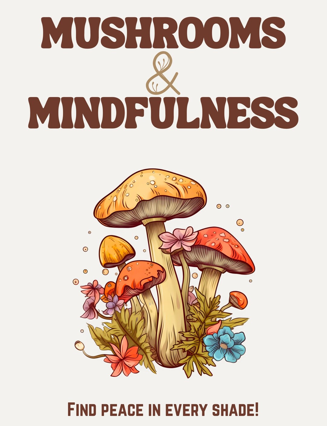 Mushrooms & Mindfulness Coloring Pages Shroom Fungi Adult Coloring ...