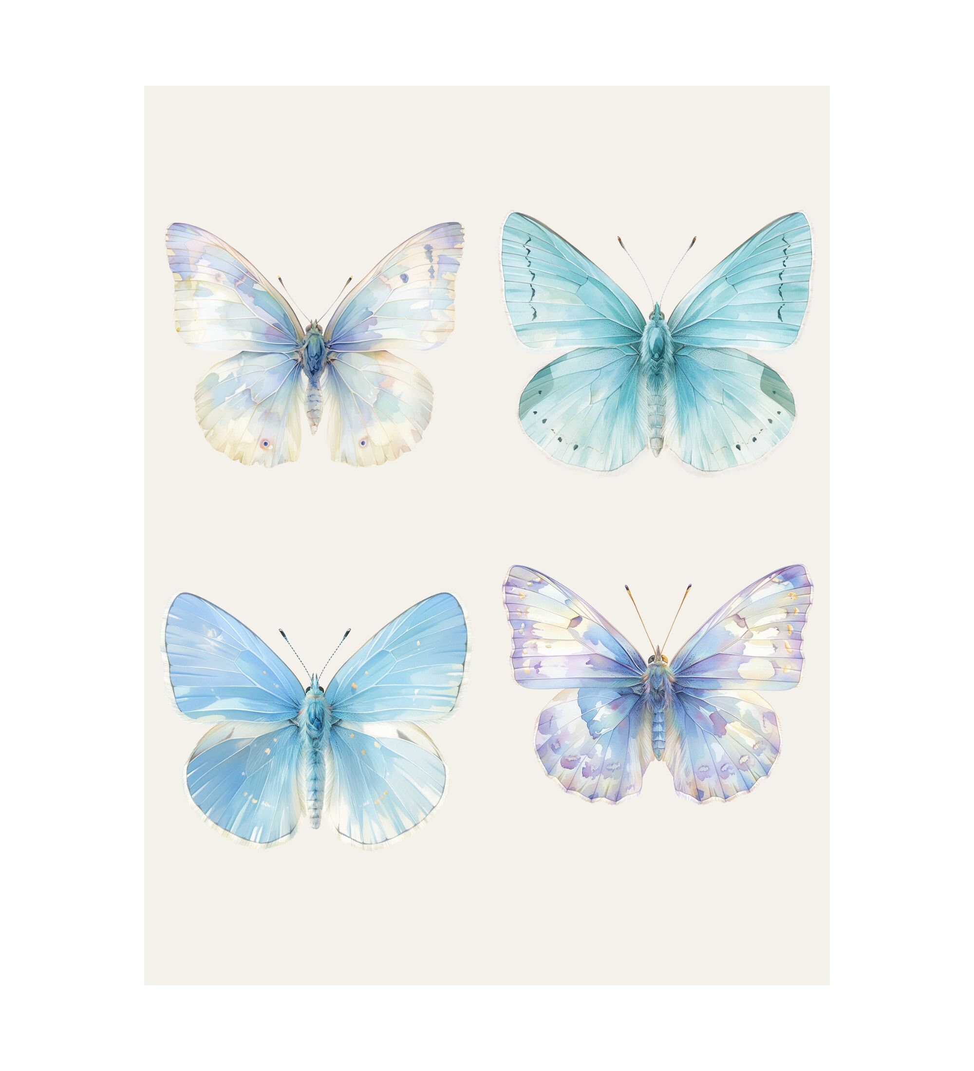 Watercolor Adonis Blue Clipart | Butterfly Collection - 10 Digital PNG ...