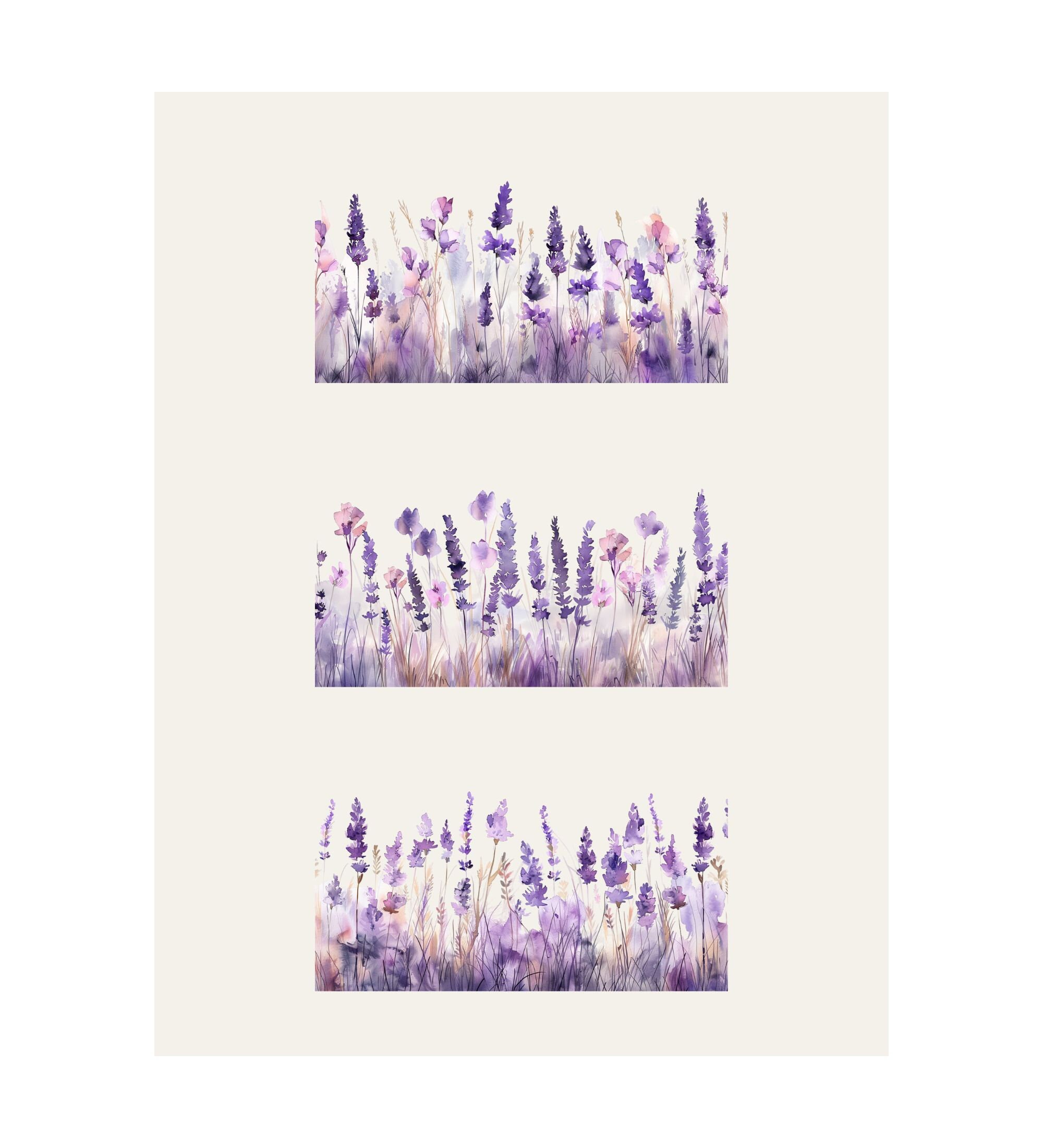 Watercolor Lavender Flowers Clipart | Floral Background Collection - 10 ...