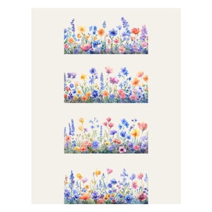 Watercolor Spring Flowers Clipart | Floral Background Collection - 10 ...