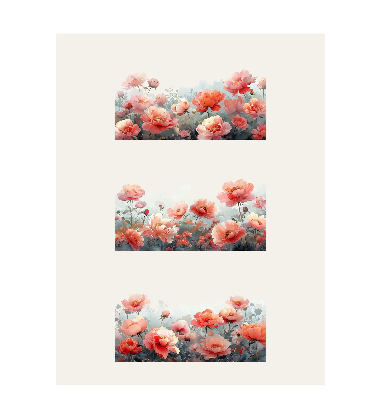 Watercolor Peony Flowers Clipart | Floral Background Collection - 10 ...