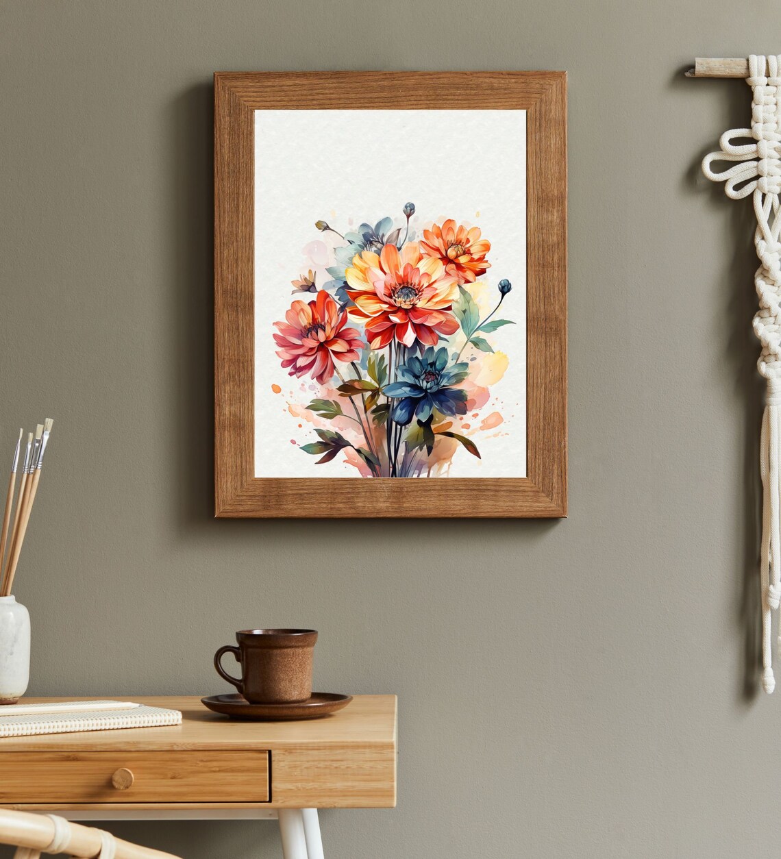 Watercolor Zinnia Clipart Flower Collection 10 Digital PNG Flowers ...