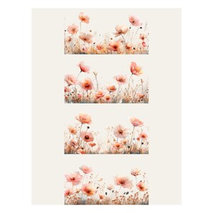 Watercolor Pink Flowers Clipart | Floral Background Collection - 10 ...
