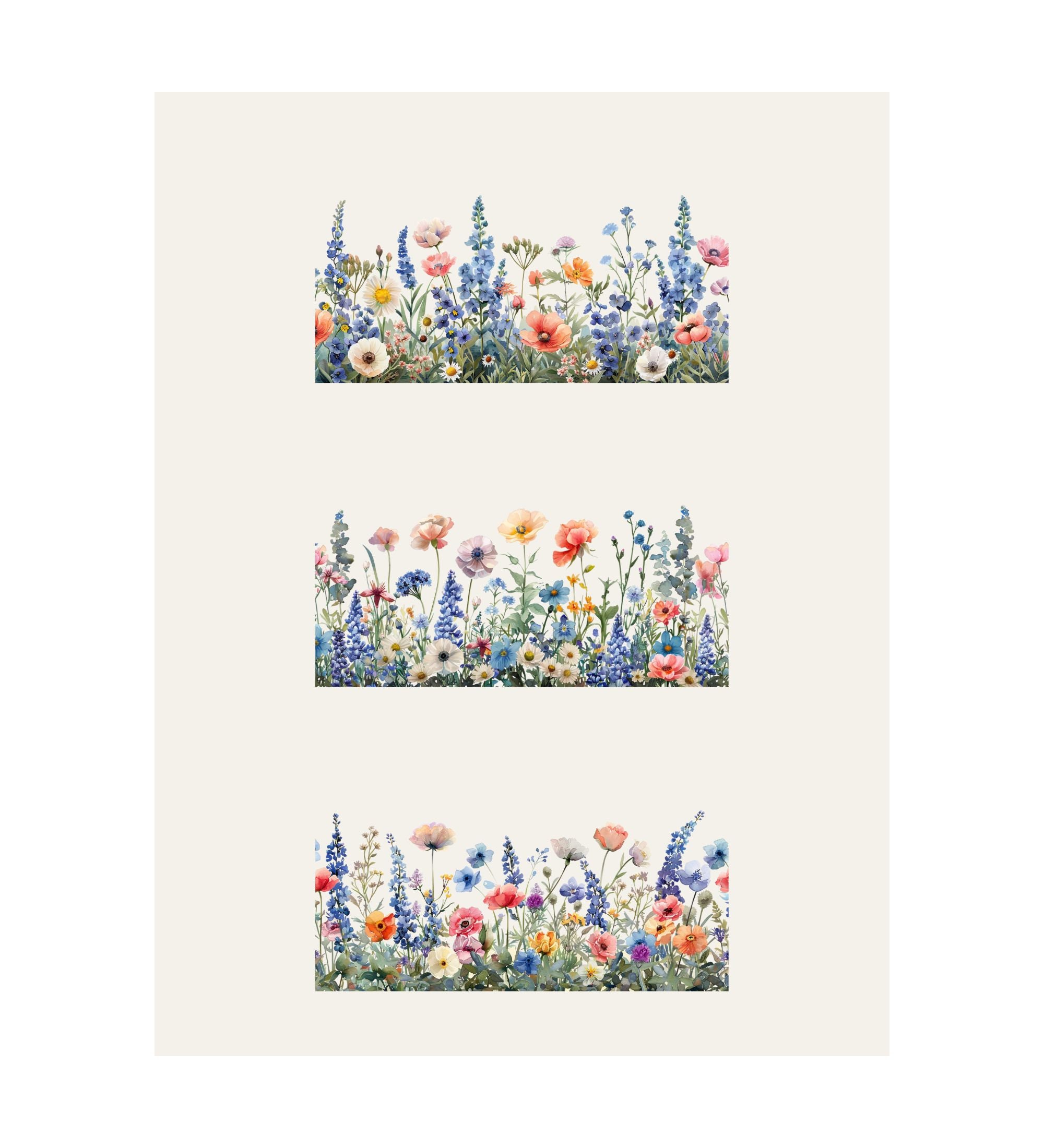 Watercolor June Flowers Clipart | Floral Background Collection - 10 ...