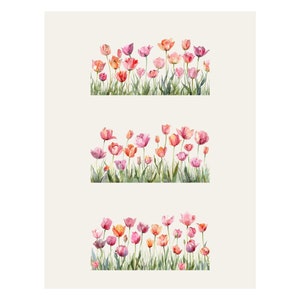Watercolor Tulip Flowers Clipart | Floral Background Collection - 10 ...