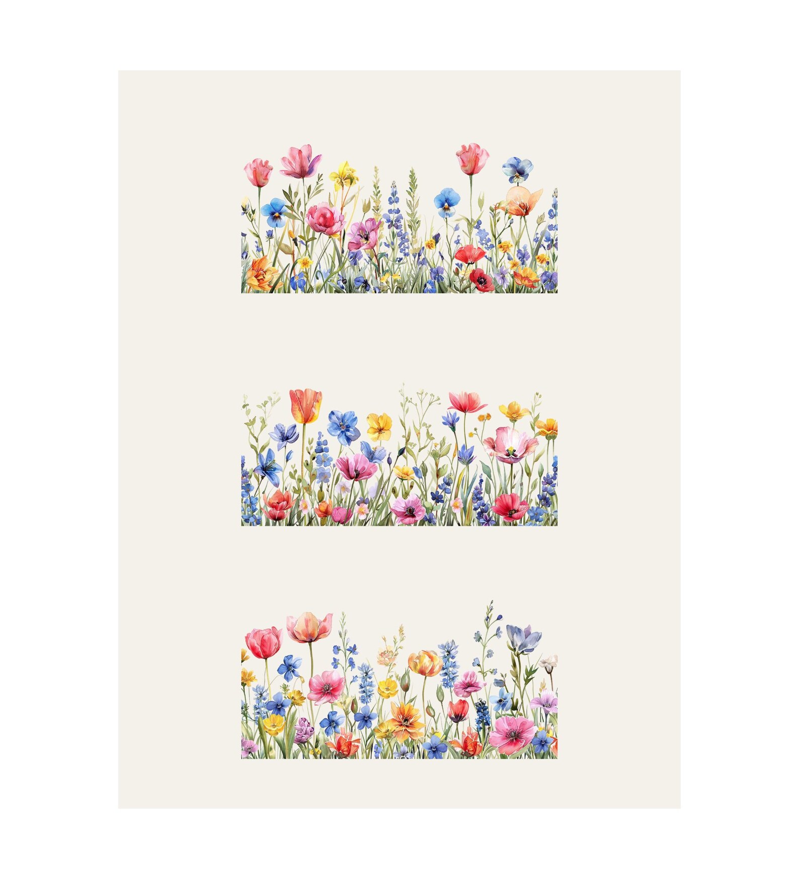 Watercolor April Flowers Clipart | Floral Background Collection - 10 ...