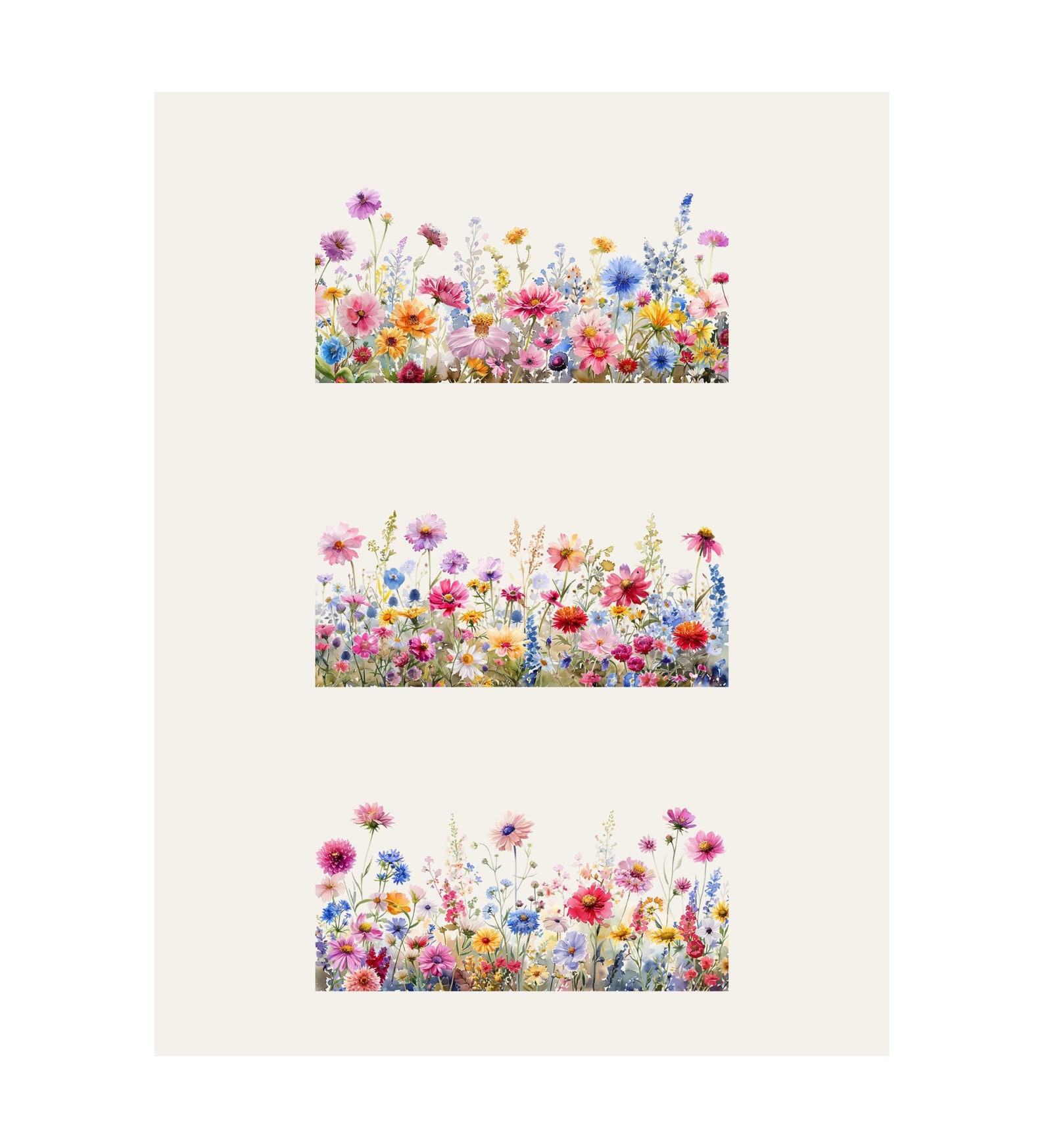 Watercolor August Flowers Clipart | Floral PNG Backgrounds (digital ...