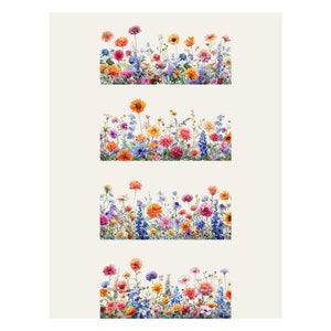Watercolor September Flowers Clipart | Floral PNG Backgrounds (digital ...