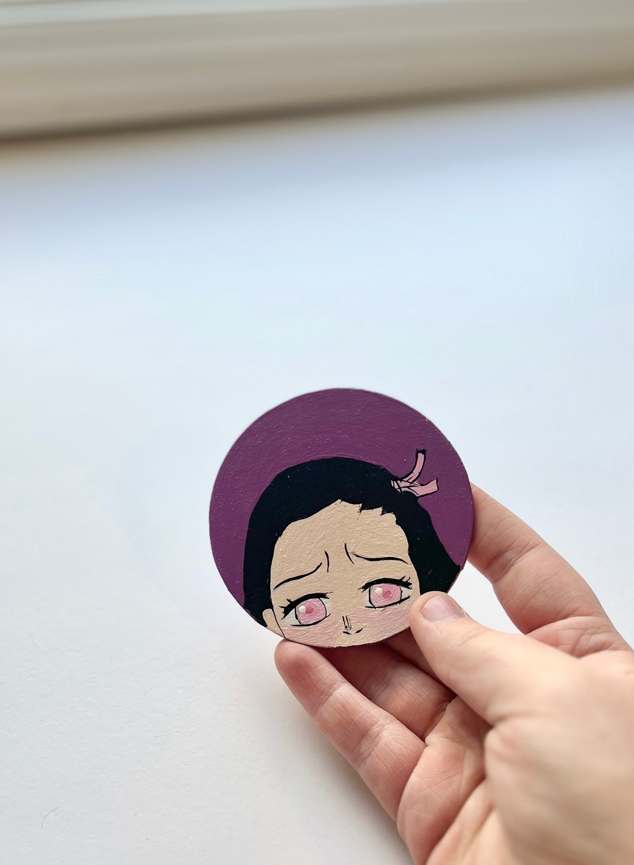 Cute Nezuko Magnet Acrylic Painting - Etsy