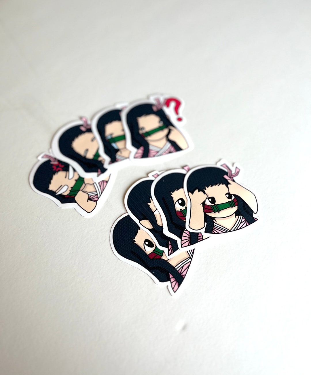 Pack of 8 Cute Nezuko Stickers - Etsy