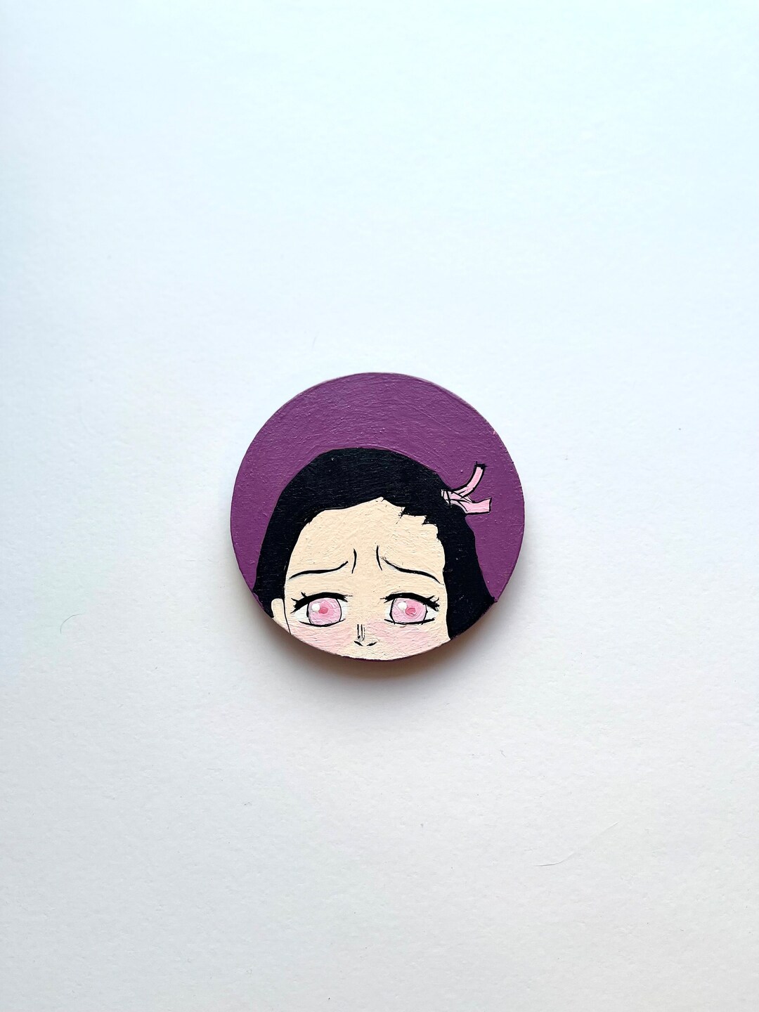 Cute Nezuko Magnet Acrylic Painting - Etsy