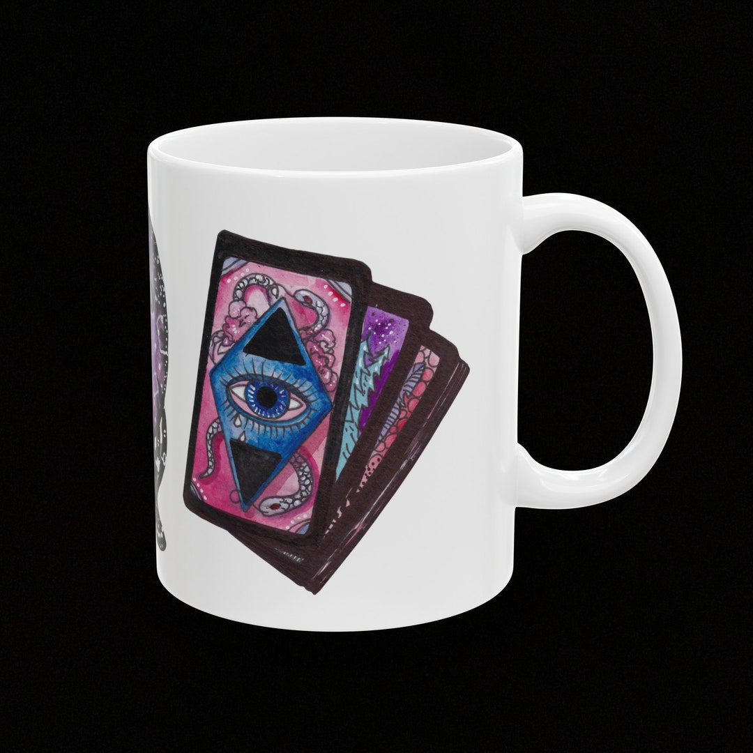 Psychic Coffee Palm Reader Mug for Crystal Ball Gazers Tarot Card ...