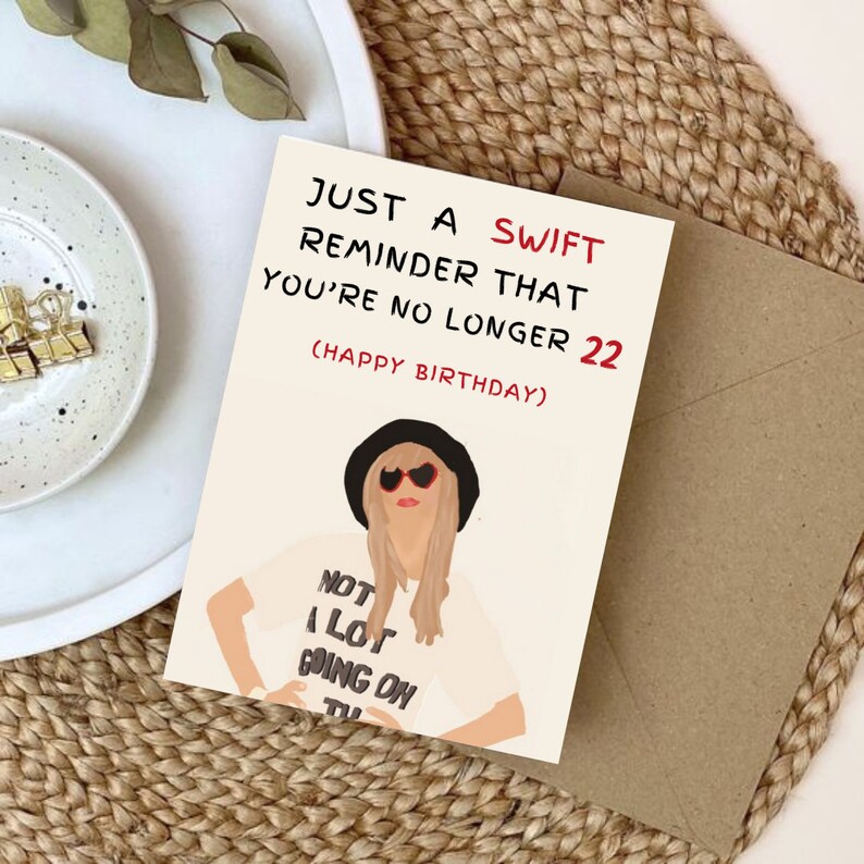 Printable Taylor Swift Inspired Birthday Cards - Etsy