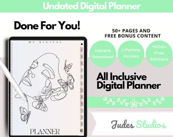 Digital Planner Undated, Goodnotes Planner, iPad & Android Planner ...