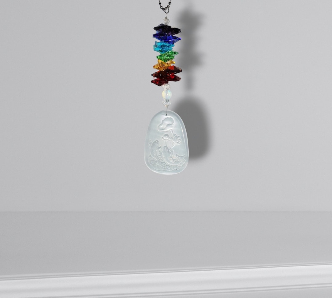 Koi Fish, Chakra Suncatcher, Rainbow Maker, Crystal Car Charm, Window ...