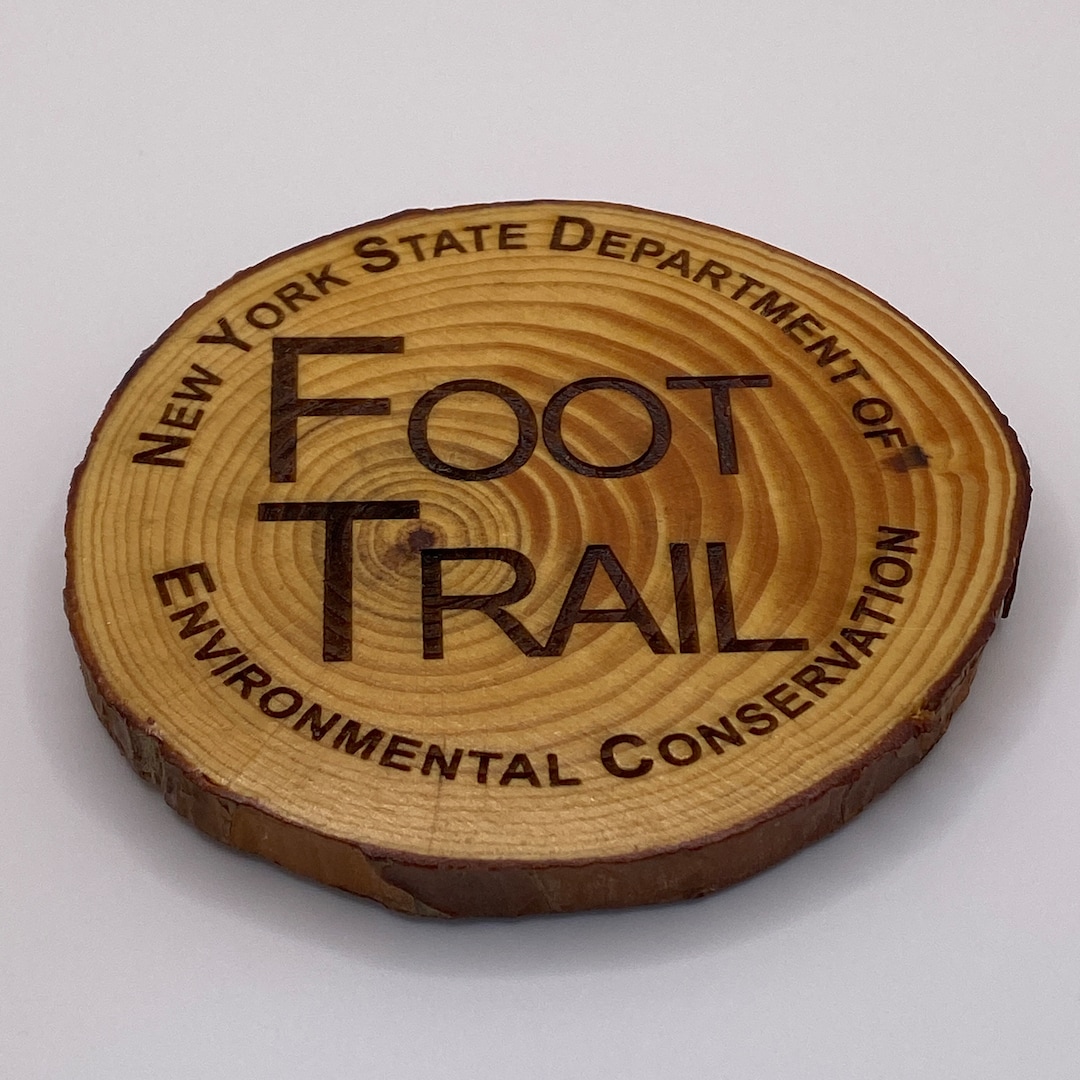 Adirondack Foot Trail Marker - Laser Engraved Wood Coaster - Etsy