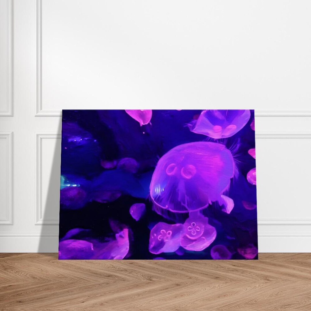 Purple Jelly Art on Canvas, Modern Abstract Painting, Wall Hanging ...