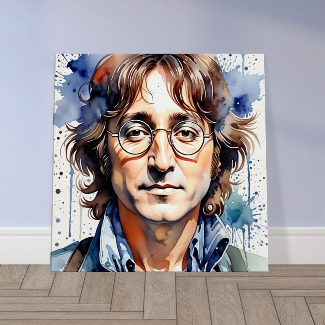 John Original Watercolor Art, Canvas Painting, Colorful Wall Decor ...