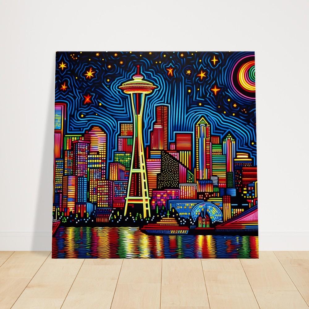 Seattle Needle on Canvas - Keith Haring Style - Etsy