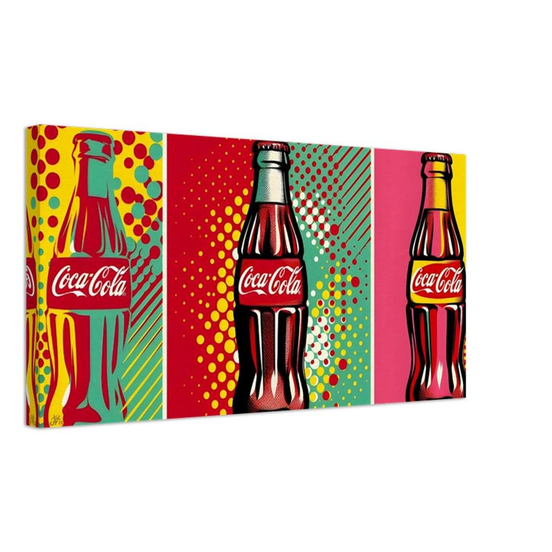 Coke 3 Ways - Classic Pop Art - Andy Warhol Style - Impressive Canvas ...