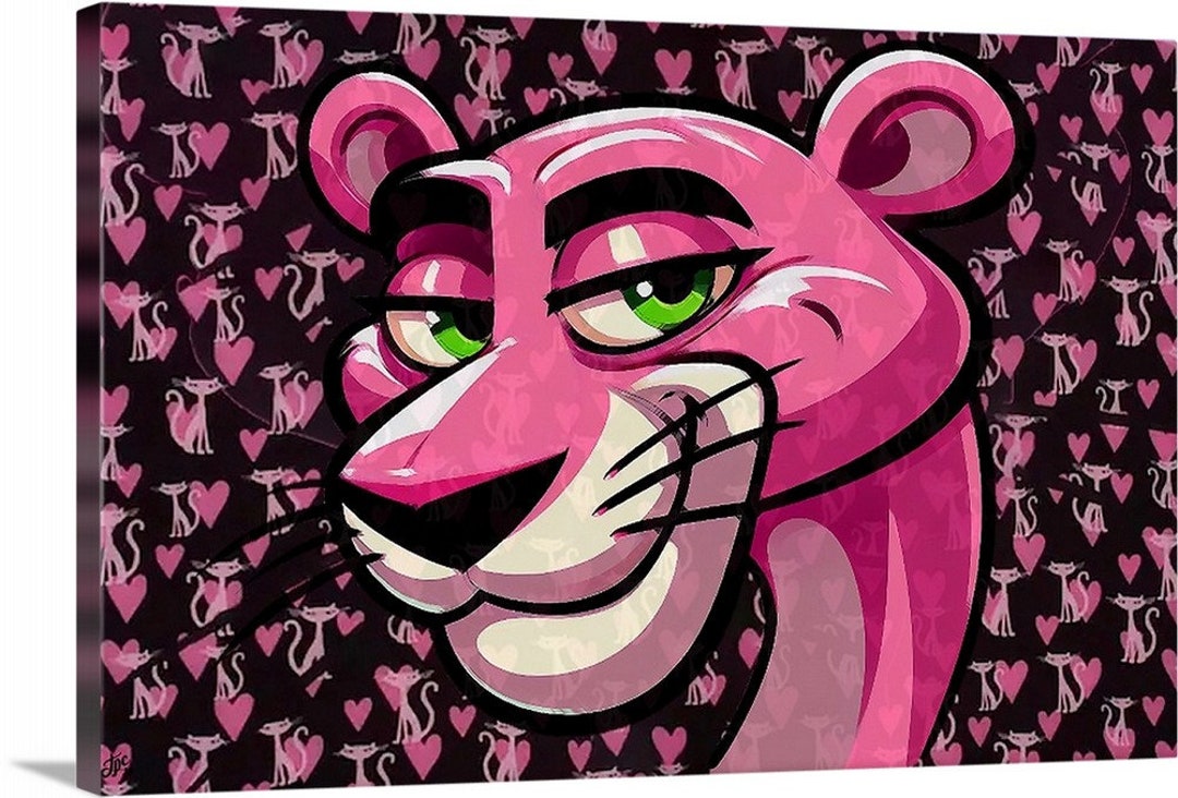 Cat Painting on Canvas Pink, 24X16 Wall Art Signed by Artist - Etsy