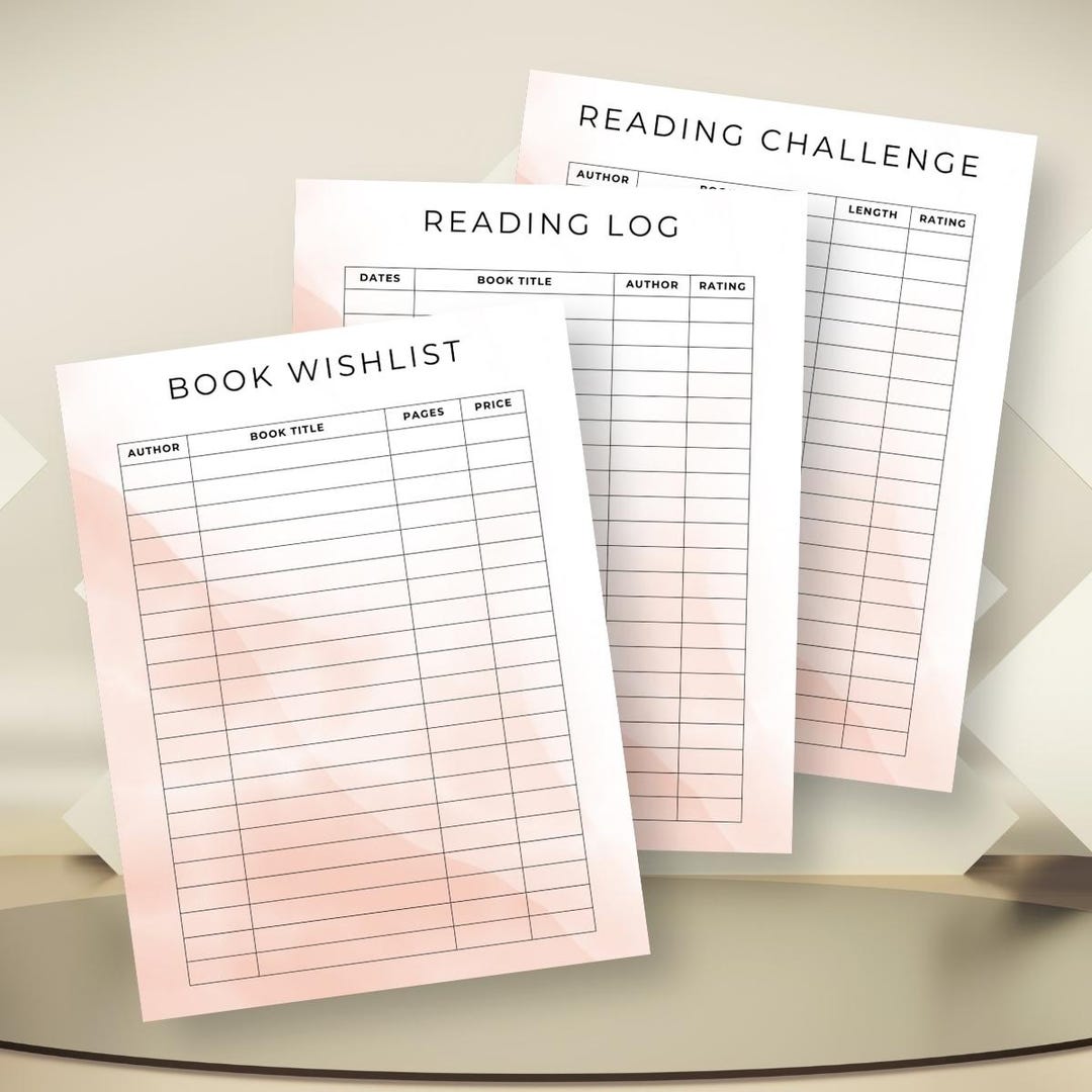 Printable Reading Log Tracker Book Lovers Journal & Literature ...