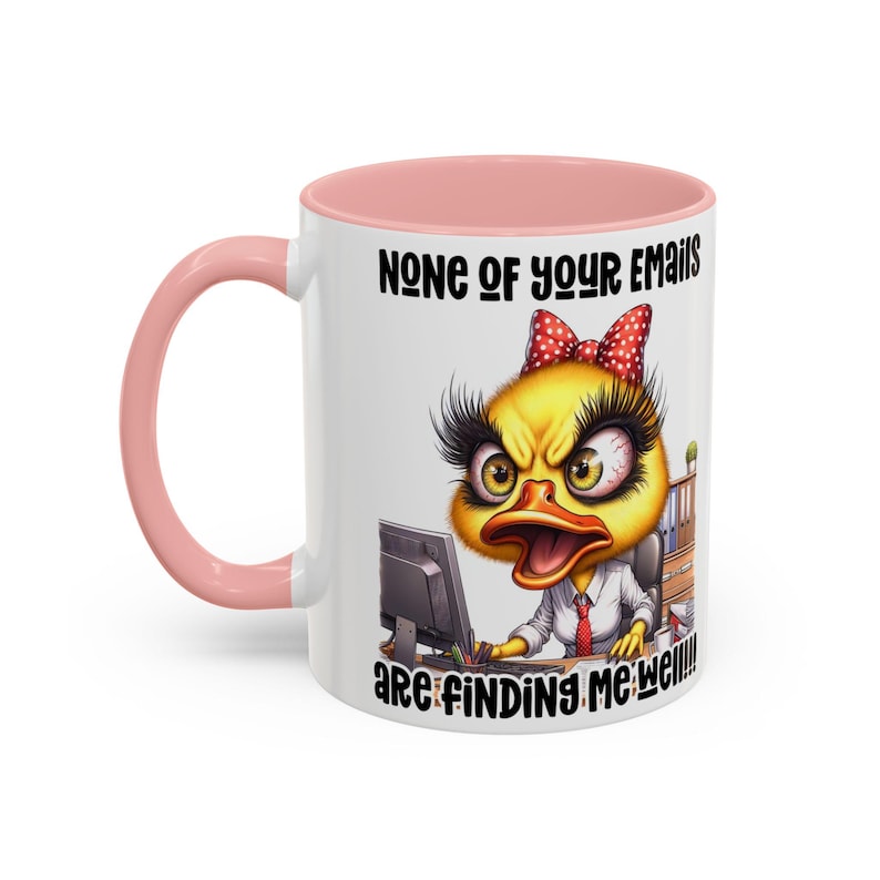 Angry Duck Meme Mug: Workplace Frustration Cartoon Office Humor - Etsy