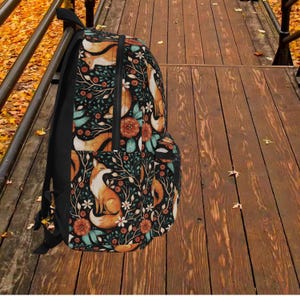 Cute Foxes Wildflowers Backpack Gift for Foxes Lovers Everyday Urban ...