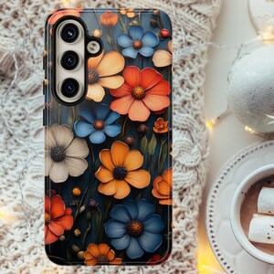 Metallic Floral Phone Case – Flower Design - Etsy