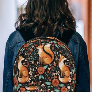 Cute Foxes Wildflowers Backpack Gift for Foxes Lovers Everyday Urban ...