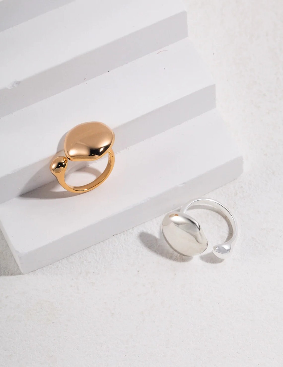 Fluid Elegance Water Droplet-inspired Ring, Fluid Elegance Water Droplet-inspired Ring ...