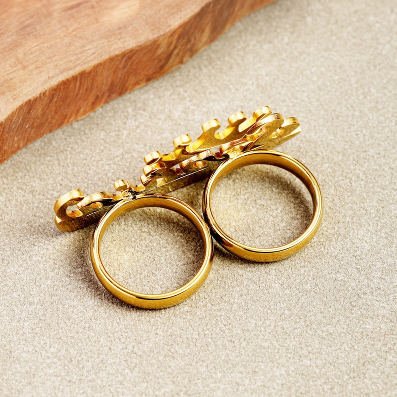 Custom Name Ring, Classic Two Finger Ring, Personalized Nameplate Ring ...