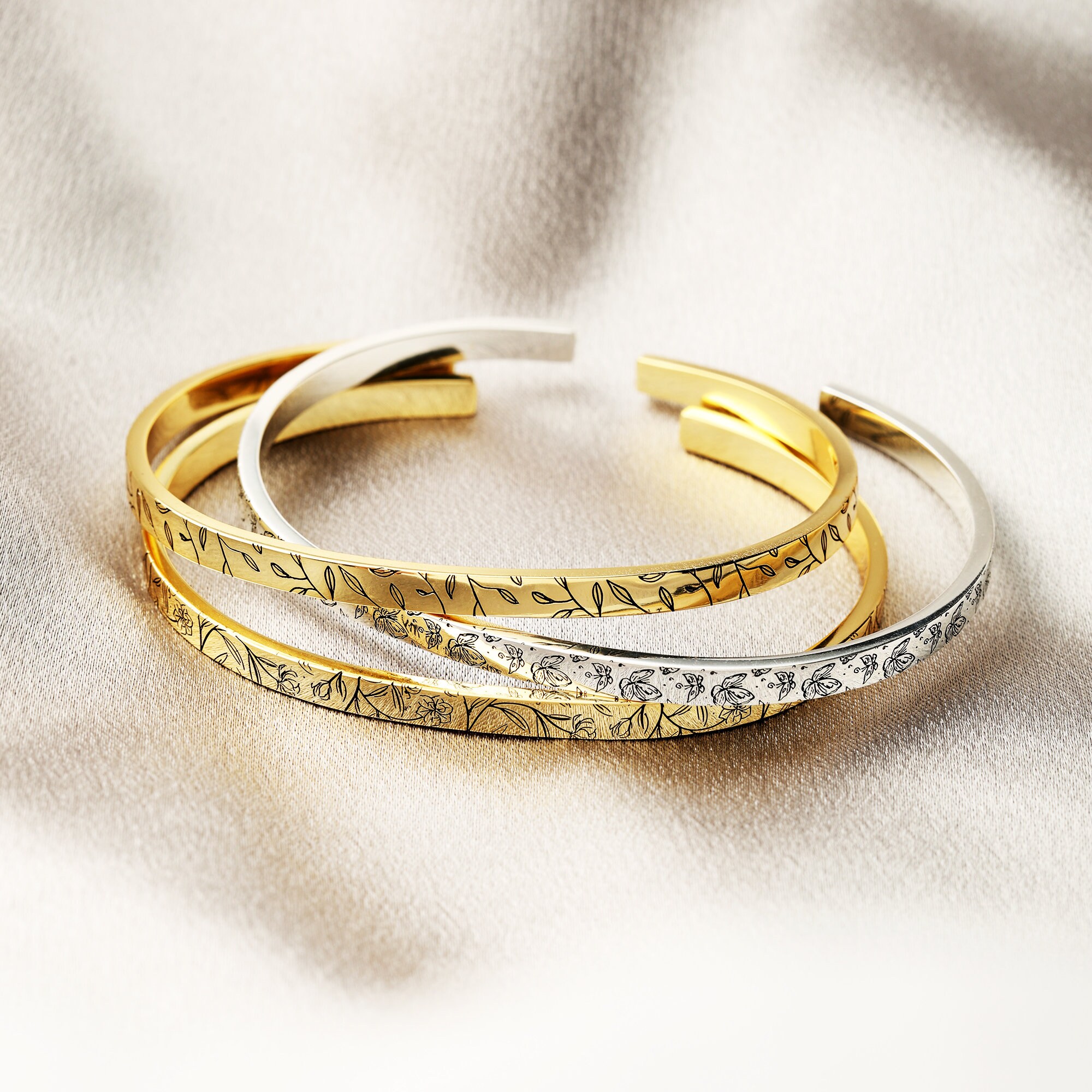 Custom Cuff Bracelet, Engraved Bangle, Customized Bracelets With Text ...