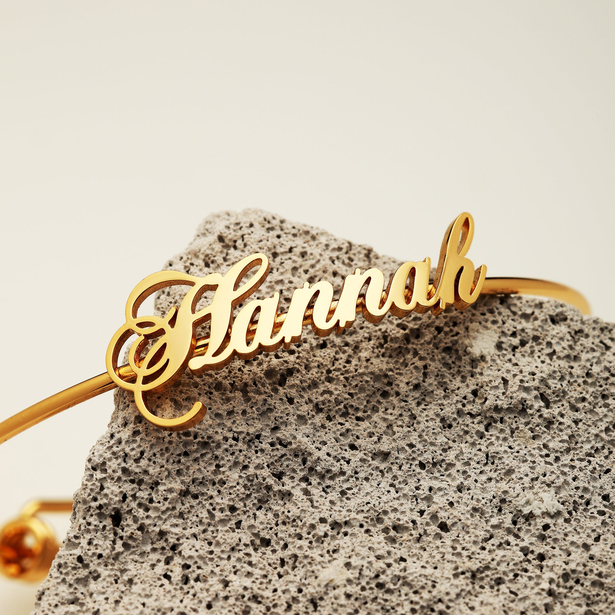 Personalized Name Bracelet Bangle, Custom Name Bangle, Gold Name Cuff ...