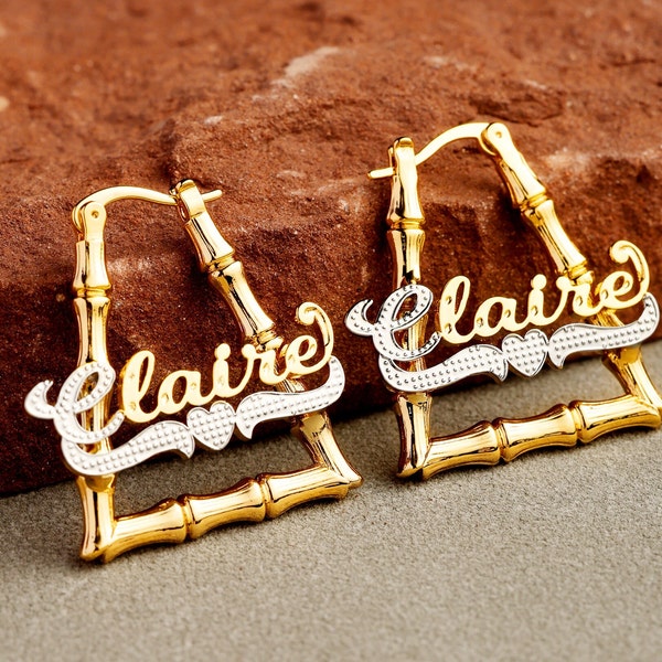 Custom Two Finger Name Ring, Nameplate Ring, 3D Name Finger Ring ...