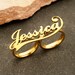 Custom Two Finger Name Ring, Nameplate Ring, 3D Name Finger Ring ...