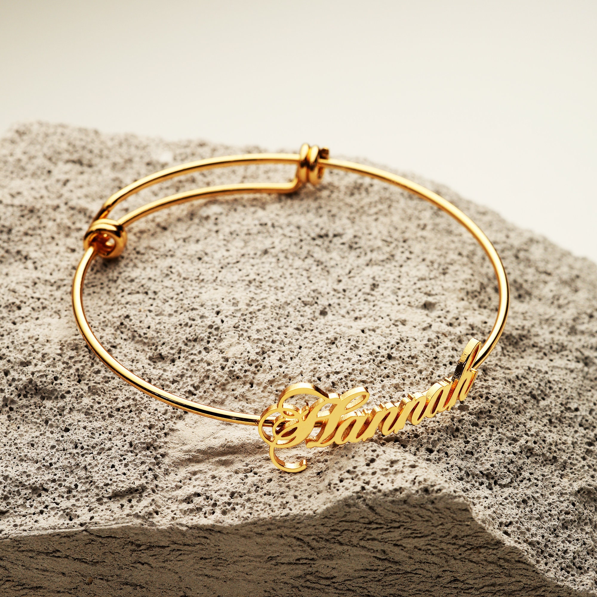 Personalized Name Bracelet Bangle, Custom Name Bangle, Gold Name Cuff ...
