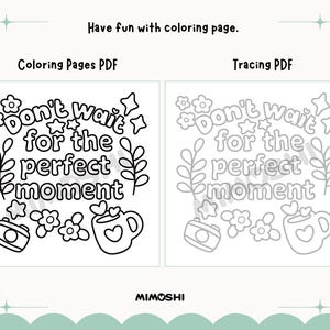 Inspirational Quotes Coloring Pages: Bold Designs (PNG+PDF) - Etsy