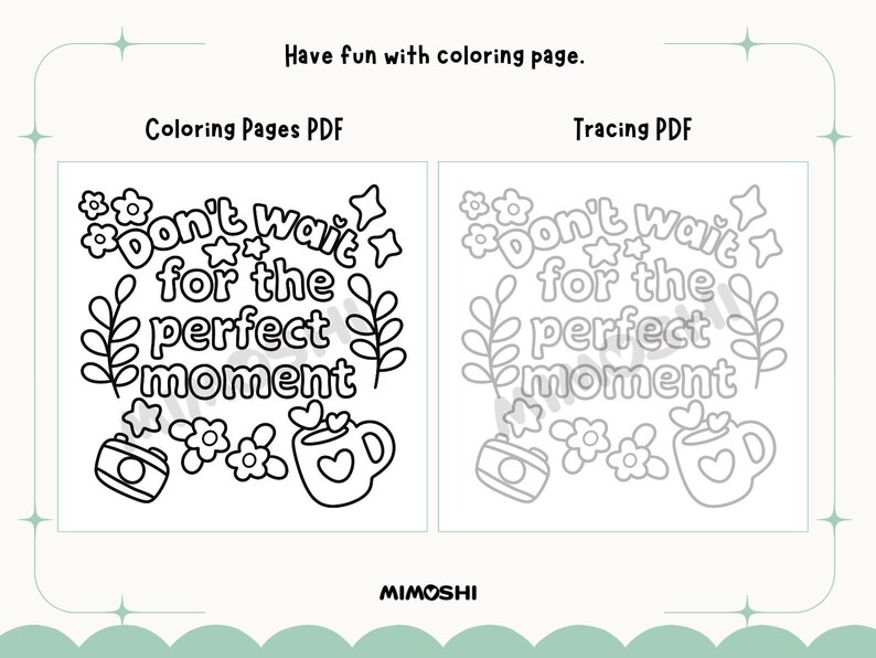 Inspirational Quotes Coloring Pages: Bold Designs (PNG+PDF) - Etsy