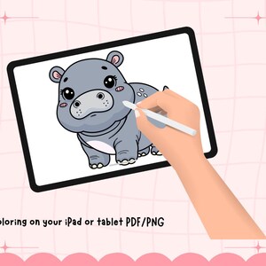 Moo Deng Coloring Pages | Bold and Easy Coloring Book ,hippo | Png ...